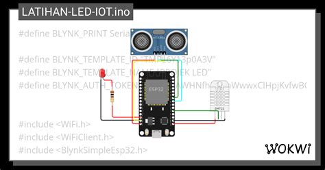 LATIHAN LED IOT Ino Copy Wokwi ESP32 STM32 Arduino Simulator