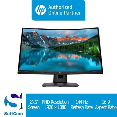 Jual HP X C Curved Gaming Monitor Inch Hz FreeSync Black Di Seller SOFTCOM