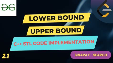 21 Lower Bound And Upper Bound Code Implementation Binary Search Codingsamurais Youtube