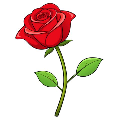 Red Rose Illustration Free Png Svg Vector