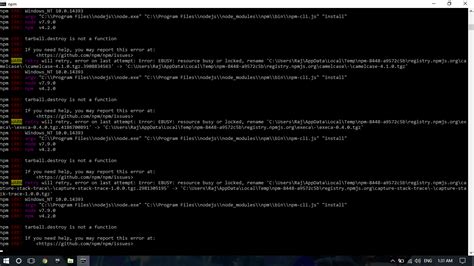 Error Tarball Destroy Is Not A Function Issue Npm Npm GitHub