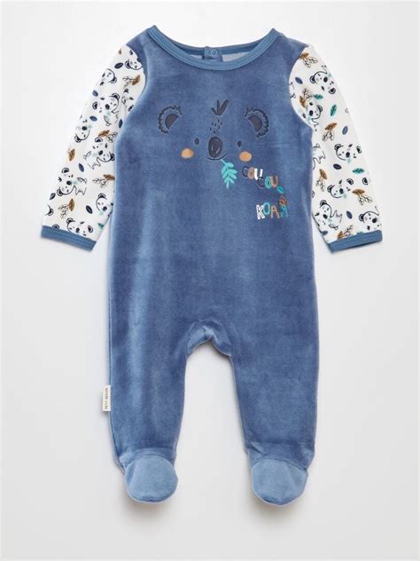 Pyjama En Velours Koala Petit Béguin Bleu Kiabi 1500€