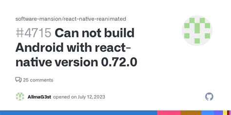 Can Not Build Android With React Native Version 0720 · Issue 4715
