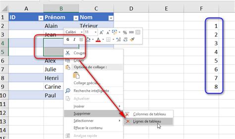 Tableaux Structurés Excel