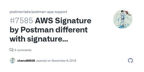 aws signature by postman different with signature generated by aws sdk · issue 7585