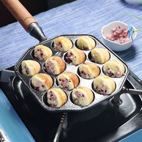 Sxsa Pancake Makers 14 Cavities Waffle Pan Kitchenware Baking Pan N1n Cooking Appliance Takoyaki