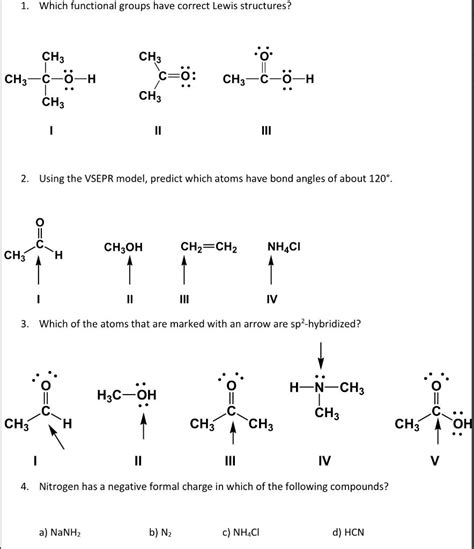 Solved Which Functional Groups Have Correct Lewis Structures Ch3 Ch3 C Oh Ch3 Ch Ch3 C O H