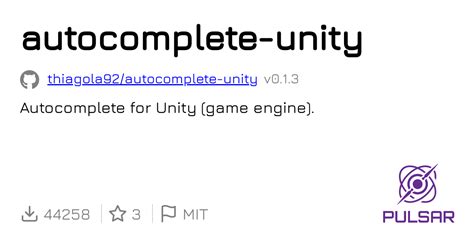 Autocomplete Unity