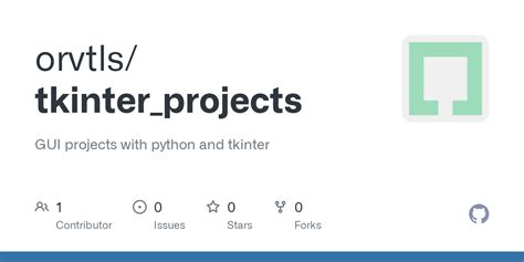 Github Orvtlstkinterprojects Gui Projects With Python And Tkinter