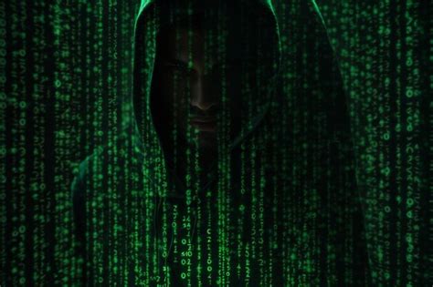 Premium Ai Image Hacker Prints A Code On A Laptop Keyboard To Break Into A Cyberspace