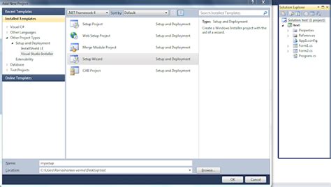How To Create Setup Fileexe File From Windows Forms Application My
