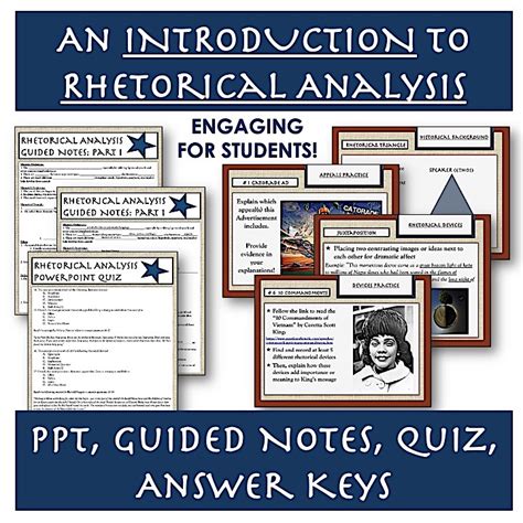 An Introduction To Rhetorical Analysis Ppt Guided Notes Practice