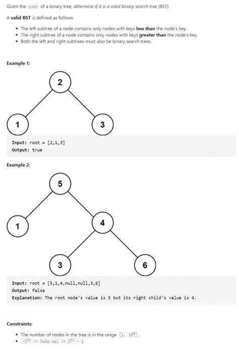 98 Validate Binary Search Tree Kickstart Coding