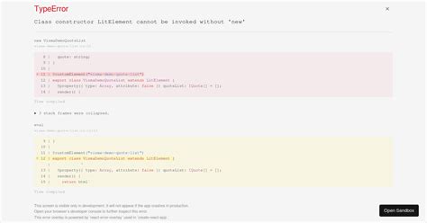 Web Components Codesandbox