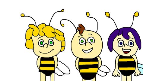 Maya Willy And Violet Bees From Maya The Bee By Mjegameandcomicfan89