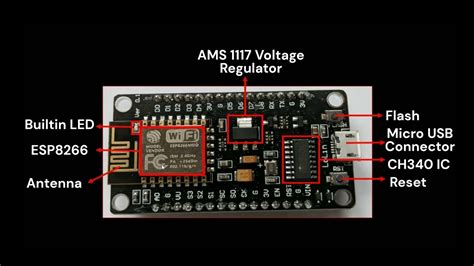 Nodemcu Esp8266 Details And Pinout 11 Steps Nodemcu V1 V2 V3 Size And
