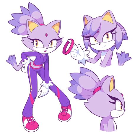 Blaze The Cat And Blaze The Cat Sonic And 2 More Drawn By Starbirbz