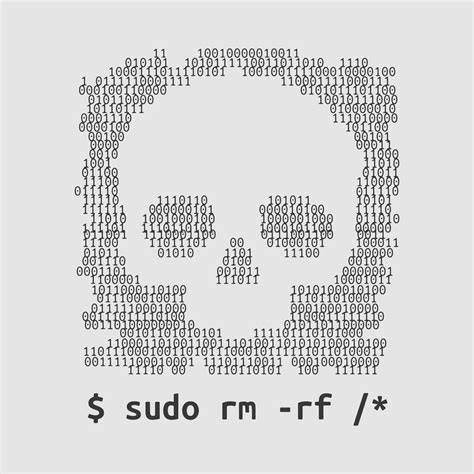 Linux Command Vector Illustration Power Of Sudo Rm Rf 36706661 Vector