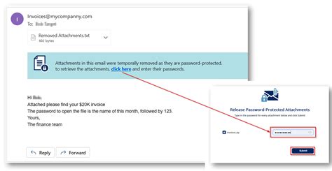 password protected attachments protection