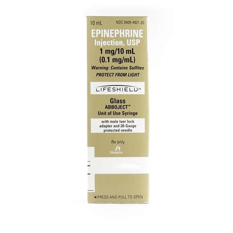 Epinephrine 1 10 000 0 1mg Ml 20g 10ml Syringe Mcguff