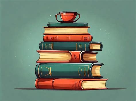 Premium Photo Stack Of Multi Colored Books Vector Illustration