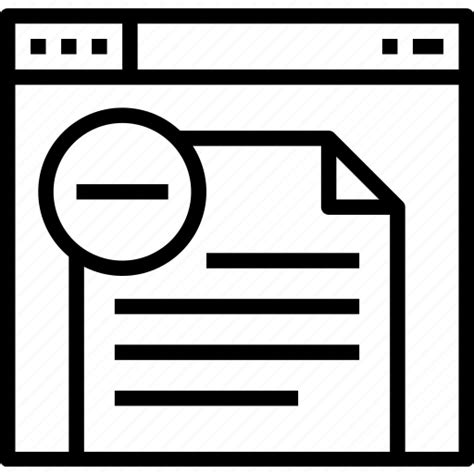 Browser Document Interface Remove Web Webpage Icon Download On Iconfinder