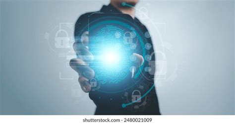 Person Scanning Fingerprint Biometric Authentication Cybersecurity