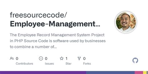 Github Freesourcecode Employee Management System Project In Php The Employee Record