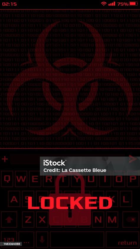 Hacker Phone Screen With Keyboard And Virus Symbol Background Hacker Phone Vector Gui With Copy