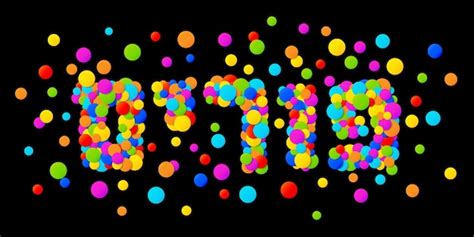 검은 배경에 화려한 무지개 색 종이 색종이 조각이 있는 벡터 해피 푸림 카니발 텍스트 프리미엄 벡터