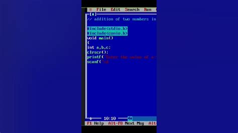 Addition Of Two Numbers In C Programming Language Computerscience
