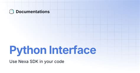 Python Interface Documentations