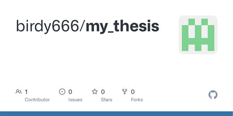 github birdy666 my thesis