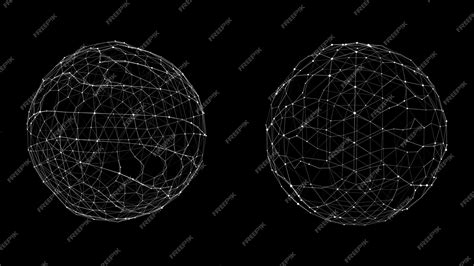 Premium Vector Vector Futuristic Sphere Of Particles And Lines Network Connection Big Data