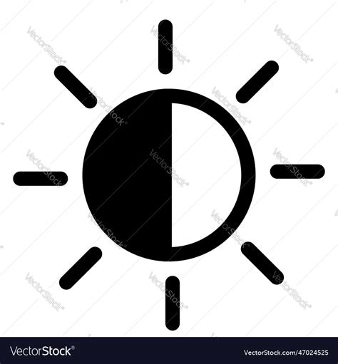 Mobile Apps Or Website Screen Brightness Icon Set Vector Image