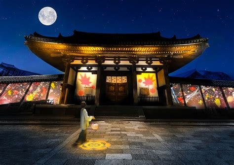 世界遺産登録30周年記念 法隆寺特別ライトアップ IN 斑鳩町デジタルアート演出制作 NAKED INC 株式会社ネイキッド
