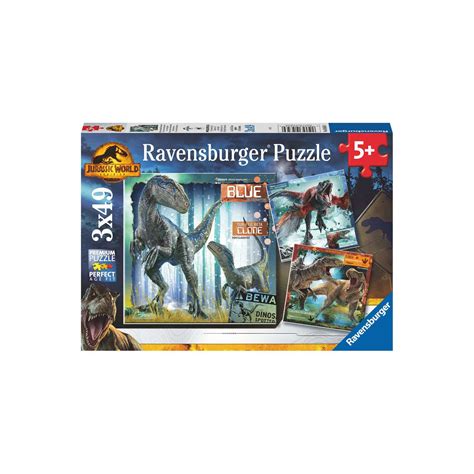 Ravensburger Puzzles 3x49 P T Rex Et Autres Dinosaures Jurassic