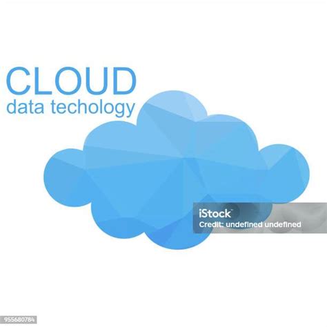 Teknologi Data Cloud Konsep Atau Latar Belakang Poligon Ilustrasi Stok