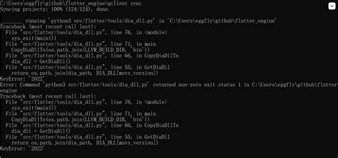 Windows Gclient Sync Failed With Vs2022 And Gypmsvsversion2022 · Issue 99746 · Flutter