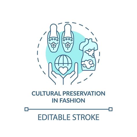 2d Editable Azul Icono Cultural Preservación En Moda Concepto Monocromo Aislado Vector