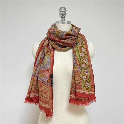 정품 명품 에트로 실크 스카프 후루츠패밀리