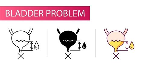 การขับปัสสาวะไม่สมบูรณ์ แนวคิดไอคอนรายการ ภาพประกอบสต็อก ดาวน์โหลดรูป