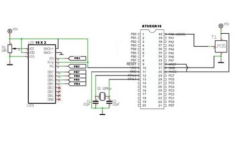 Electronics And Communication Projects Digital Thermometer Using Atmega16 And 162 Lcd