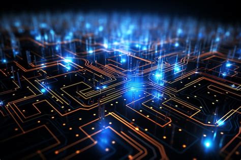 Premium Ai Image Network Connection Background
