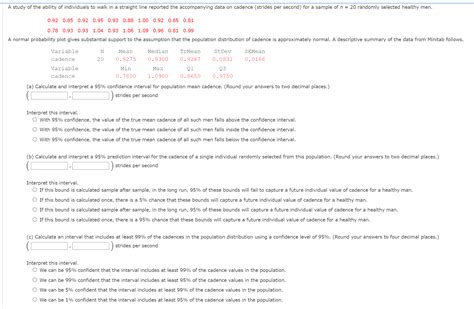 Solved A Calculate And Interpret A 95 Confidence Chegg Com