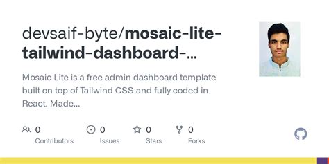 Github Devsaif Bytemosaic Lite Tailwind Dashboard Template Mosaic