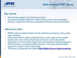 Android RTMP Client Library PPT