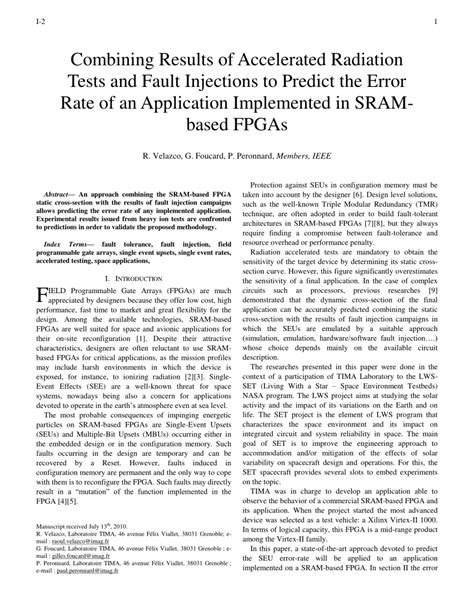 Pdf Combining Results Of Accelerated Radiation Tests And Fault