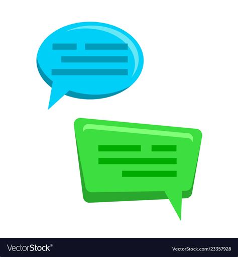 Chat Bubbles Icons Web Message Dialog Royalty Free Vector