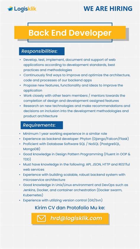 afifah nurul hasanah on linkedin backend backenddeveloper hiring hiringalerts